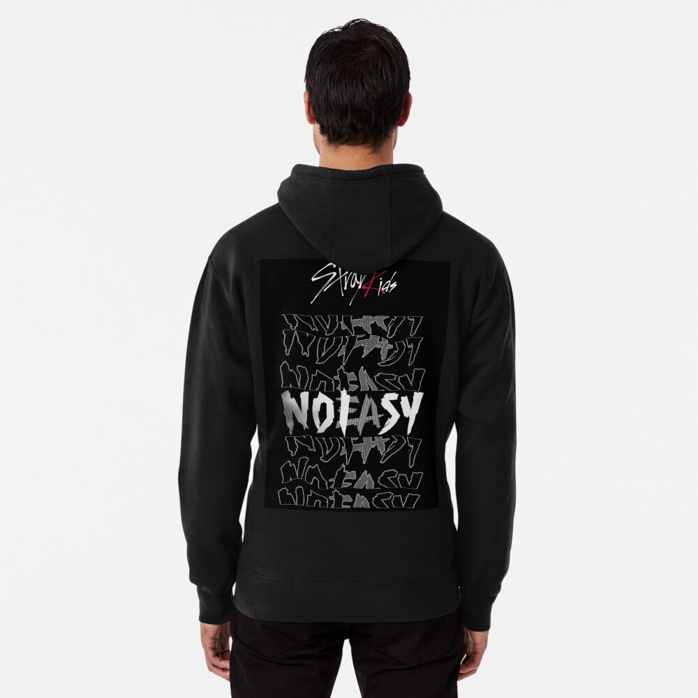 "Stray Kids NoEasy - Typography Text design with Logo" Pullover Hoodie ...