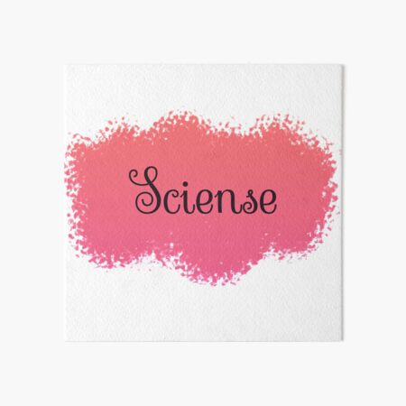 "Sciense School Subject Label - Peach to Pink Gradient" Art Board Print ...
