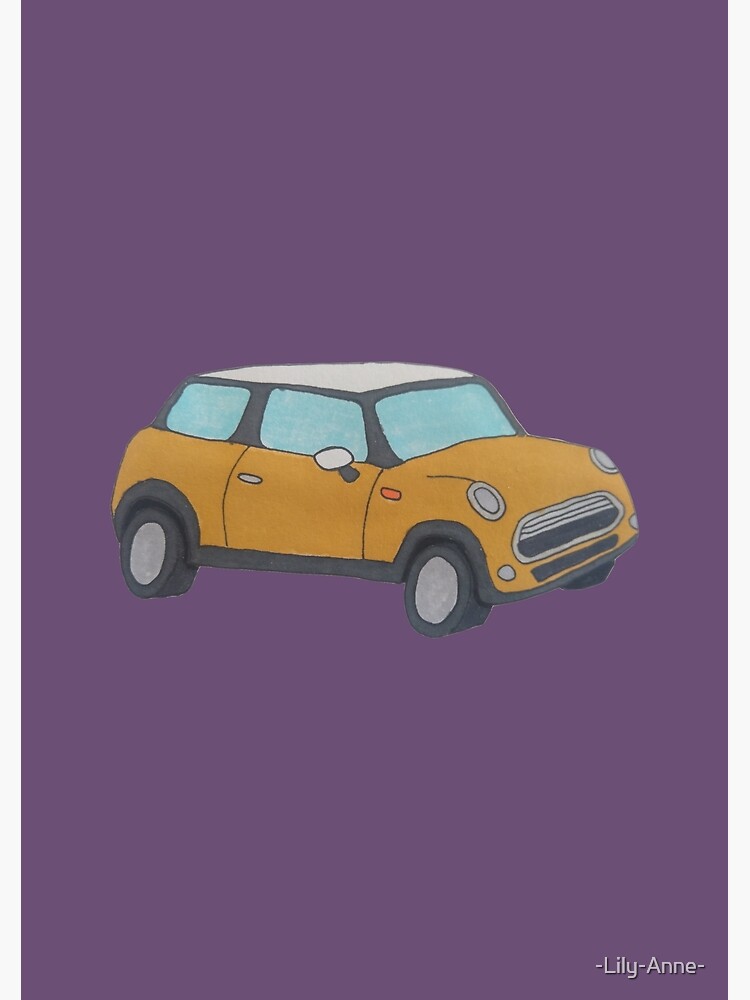 Lámina fotográfica «mini cooper de dibujos animados dibujados a mano ...