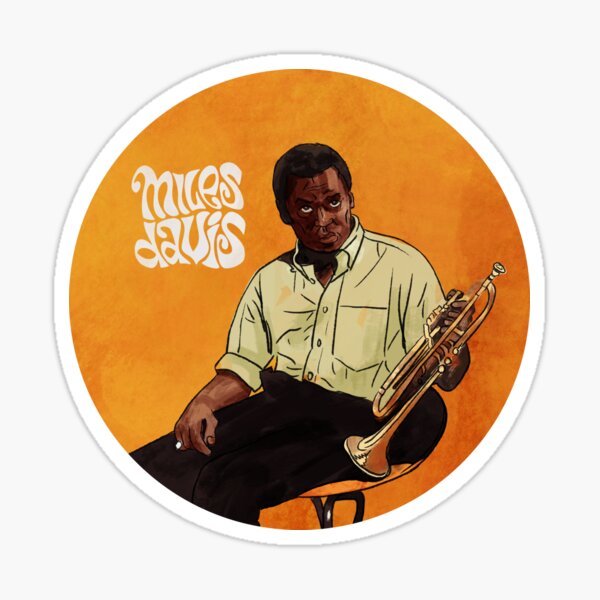 "Homage to the Milestones of Miles Davis" Sticker for Sale by LliamAmor ...