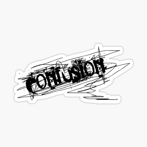 "Confusion" Sticker for Sale by Fozy-Shop-Tees | Redbubble