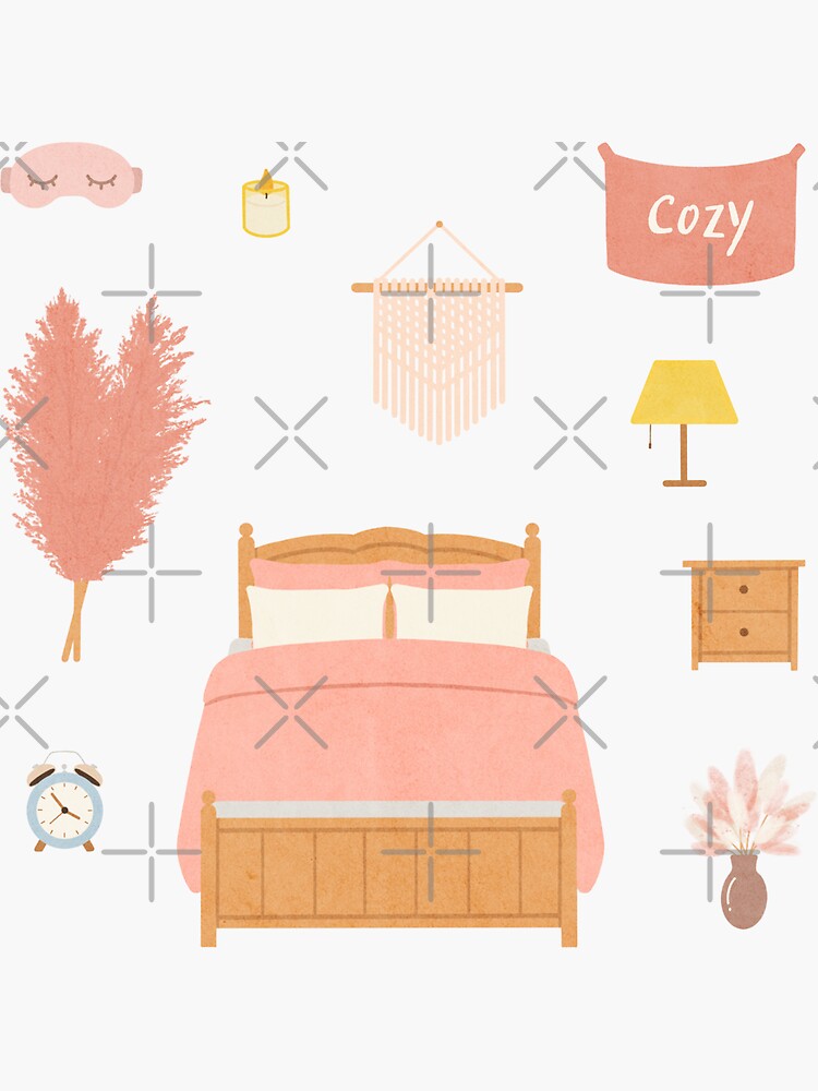 "Pink Room Pack" Sticker for Sale by SmallSmileStore | Redbubble