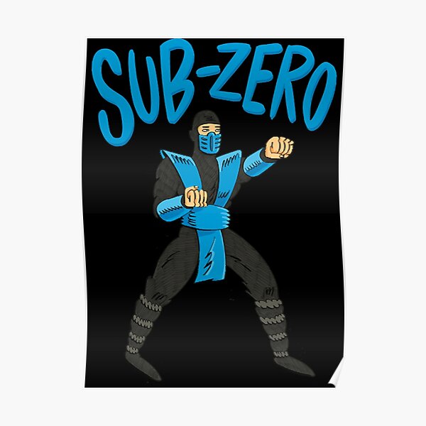 "Sub-Zero Mortal Kombat Kartoon " Poster for Sale by llaRudicil8 ...