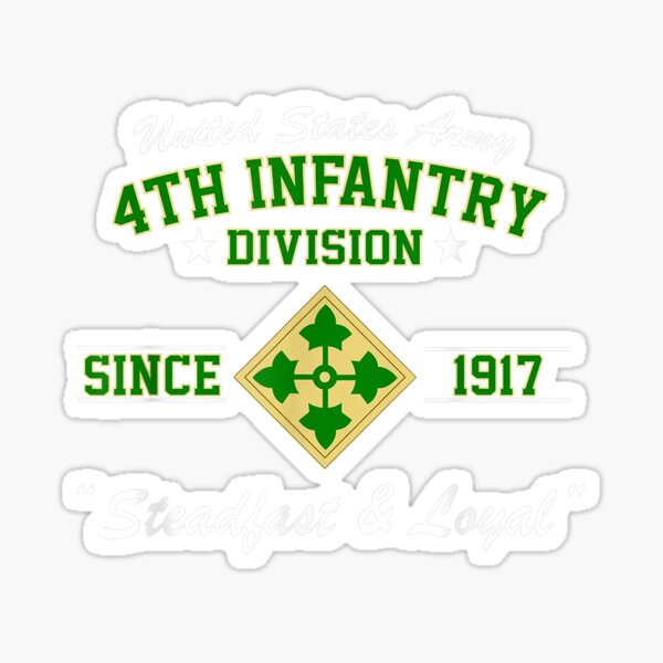 "4th Infantry Division " Sticker for Sale by SaltyFNG | Redbubble