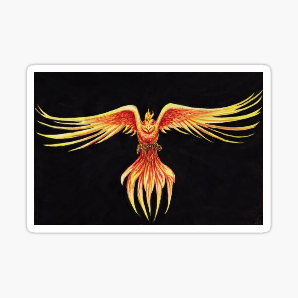 "Phoenix" Sticker for Sale by TouchedbyDragon | Redbubble