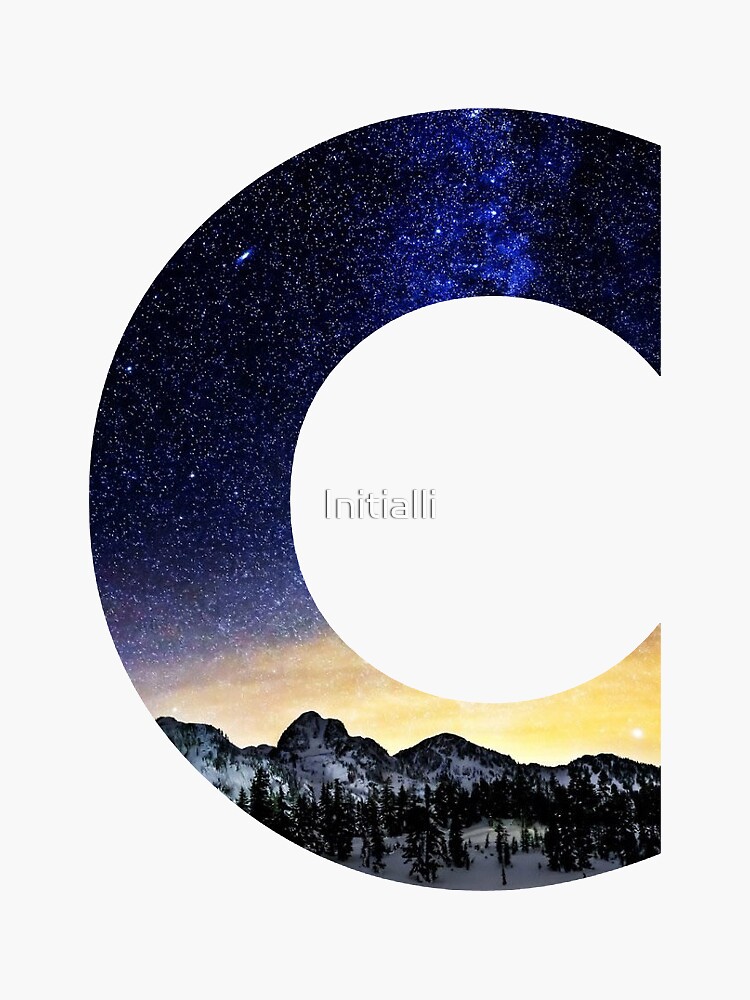 "C Star Night" Sticker for Sale by Initialli | Redbubble