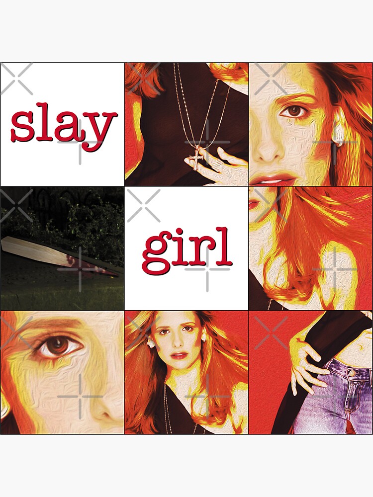 ""Slay Girl" - Buffy the Vampire Slayer" Sticker for Sale by ...