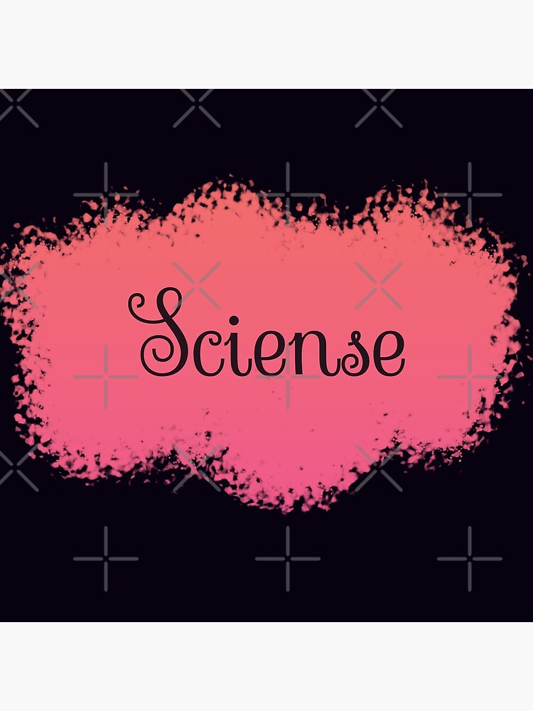 "Sciense School Subject Label - Peach to Pink Gradient" Art Print for ...