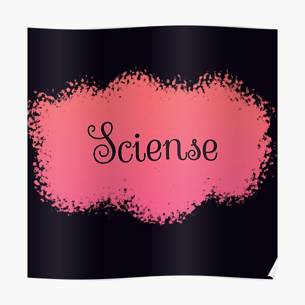 "Sciense School Subject Label - Peach to Pink Gradient" Poster for Sale ...