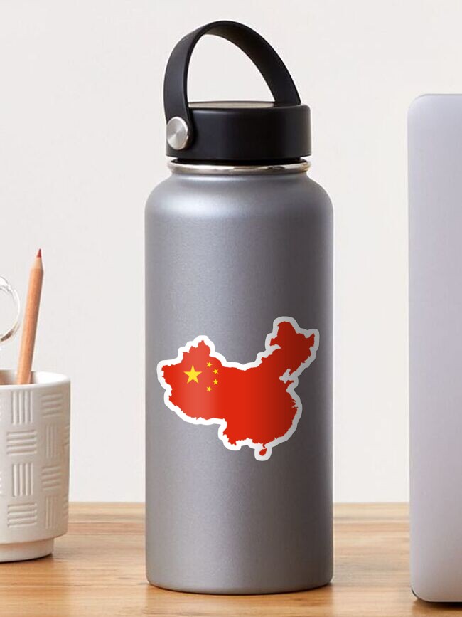 "China Flag Map" Sticker for Sale by limitlezz | Redbubble