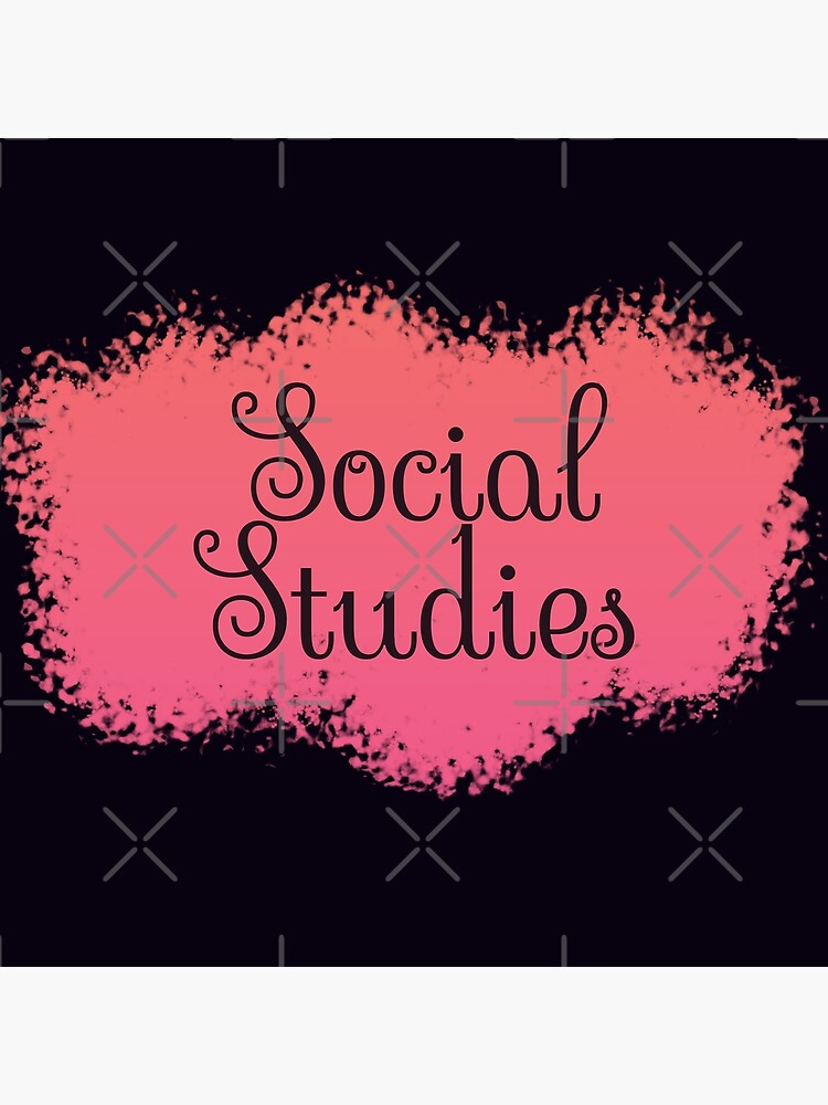 "Social Studies School Subject Label - Peach to Pink Gradient" Poster ...