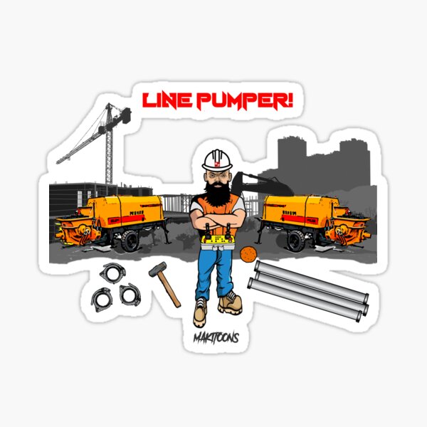 "Stationary Operator Pumps" Sticker for Sale by Makitoons | Redbubble