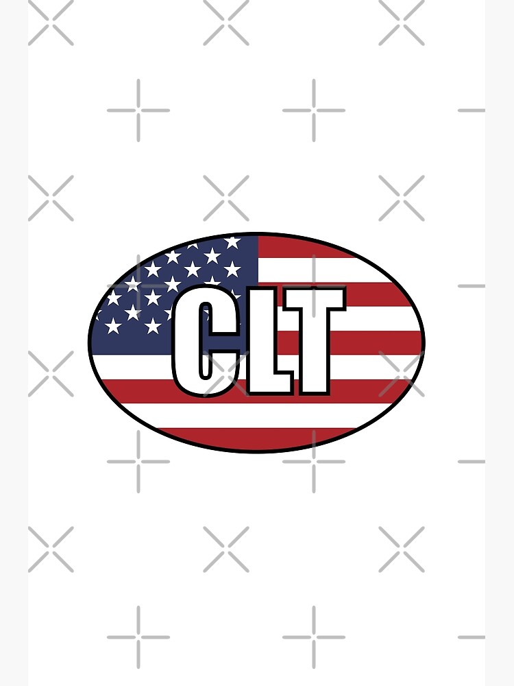 "CHARLOTTE CLT USA Airport Code Oval Design" Poster for Sale by ...