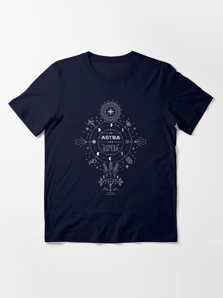 "Ad Astra Per Aspera" Essential T-Shirt for Sale by catcoq | Redbubble