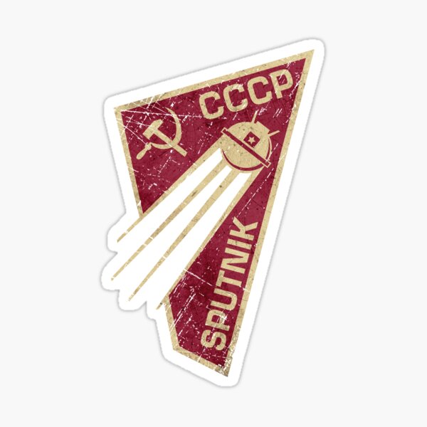 Pegatina «CCCP Soviet Satellite Sputnik» de CCCP-Space | Redbubble