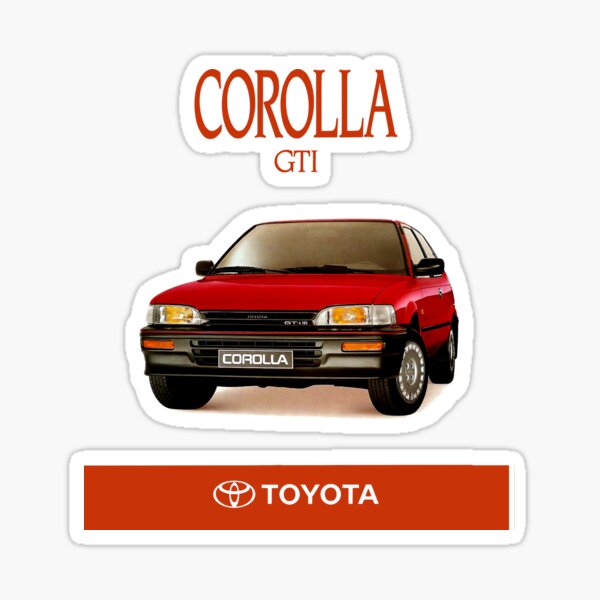 "TOYOTA COROLLA - BROCHURE" Sticker for Sale by ThrowbackM3 | Redbubble