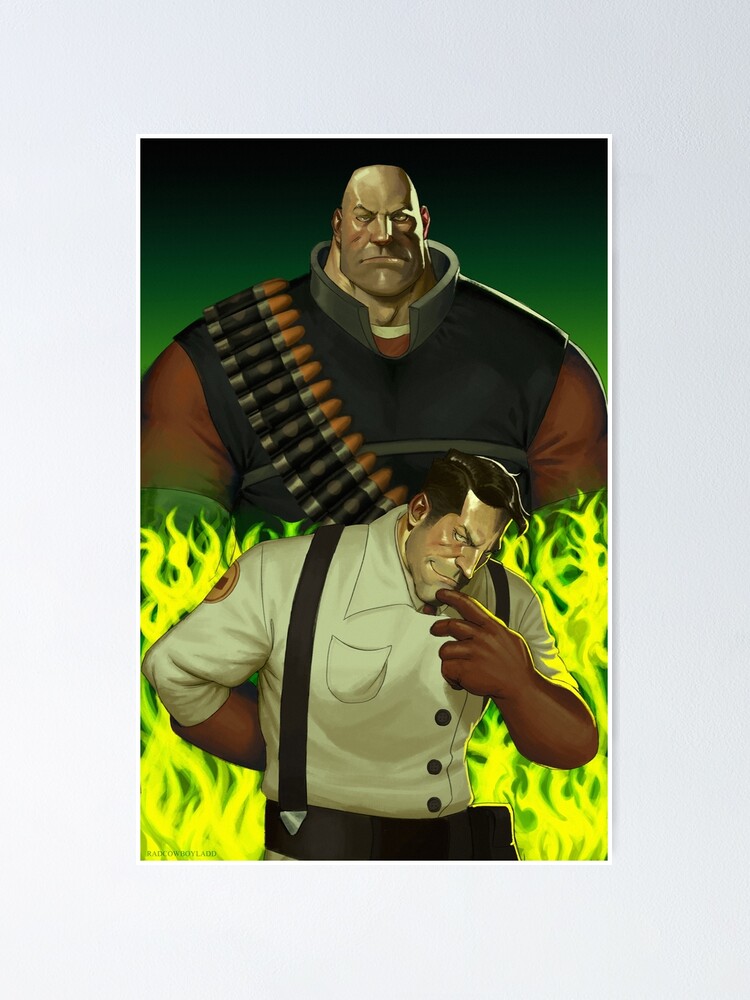 "Heavy & Medic poster" Poster for Sale by RadCyberDad | Redbubble