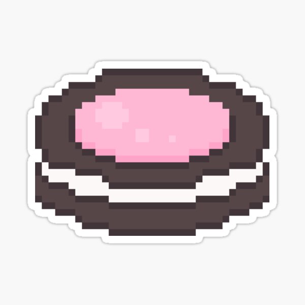 "Pixel Art Sandwich Cookie" Sticker for Sale by TakoyakiTech | Redbubble