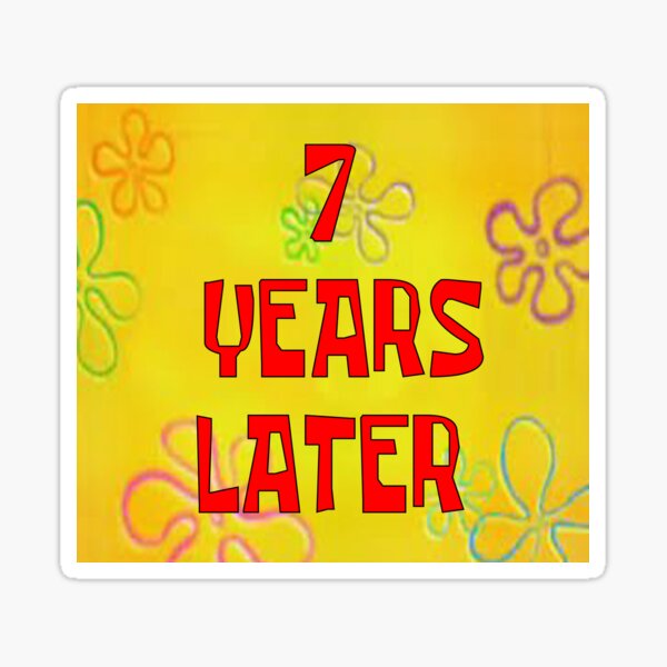 " Spongebob years later " Sticker for Sale by Slimo30 | Redbubble