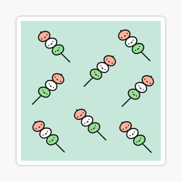 "kawaii pastel blue dango design" Sticker for Sale by moonbean-art ...