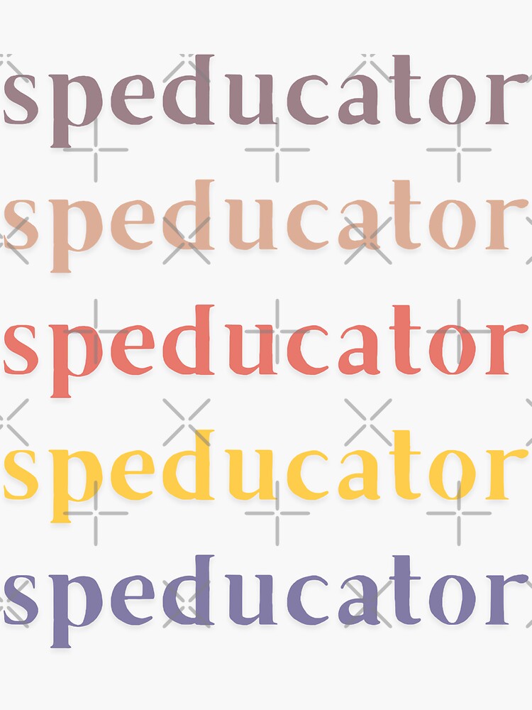 "Speducator.sped squad.back to school.funny teacher gift." Sticker for ...