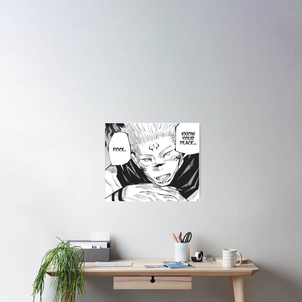 "Sukuna "Know your place, fool" /Jujutsu Kaisen Manga" Poster for Sale ...