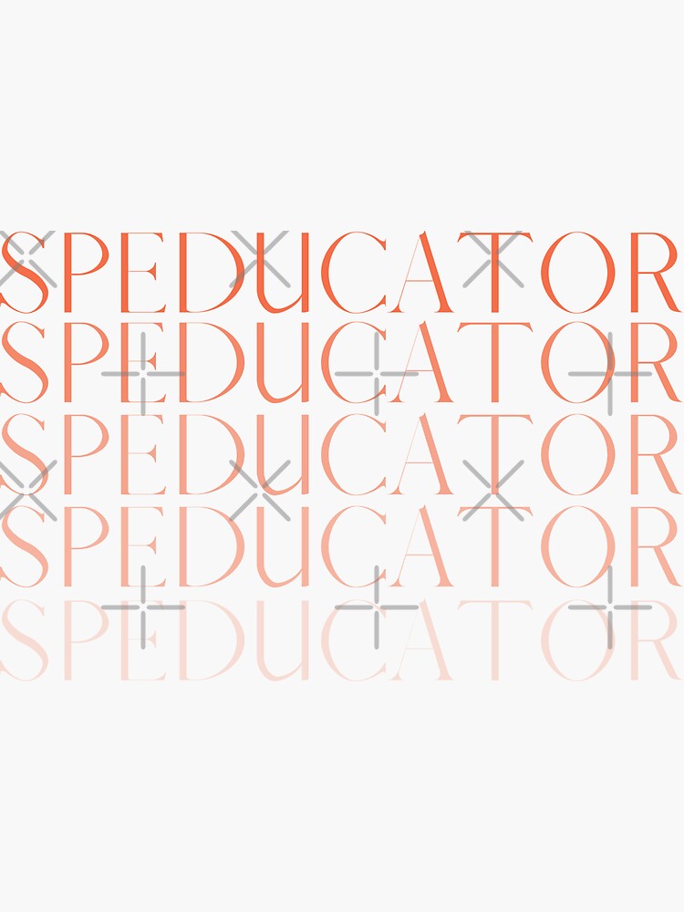 "Speducator.sped squad.back to school.funny teacher gift." Sticker for ...