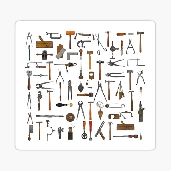 "vintage tools" Sticker for Sale by RedDax | Redbubble