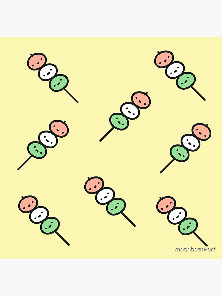 "kawaii pastel yellow dango design" Sticker for Sale by moonbean-art ...