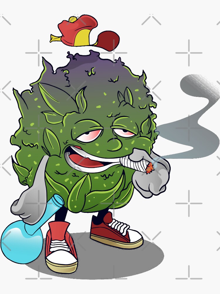 "High life green weed leaf monster " Sticker for Sale by Golden-place ...