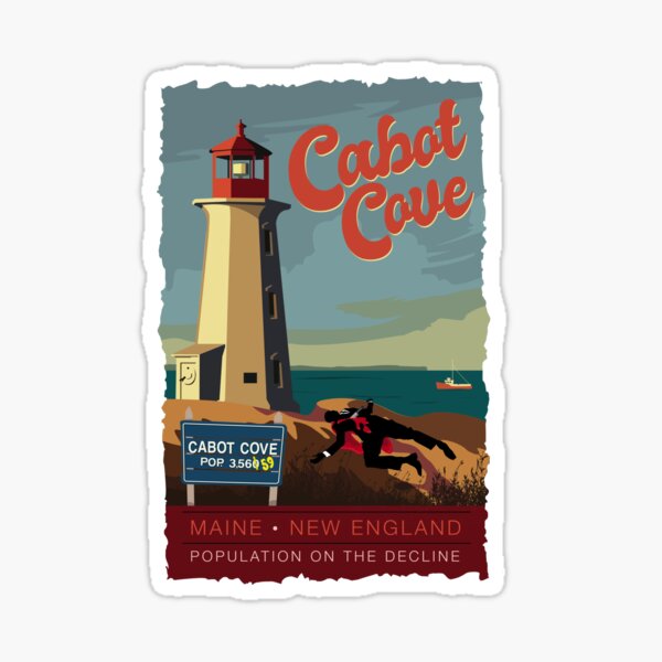 "Cabot Cove (Special Edition)" Sticker for Sale by rampad1 | Redbubble