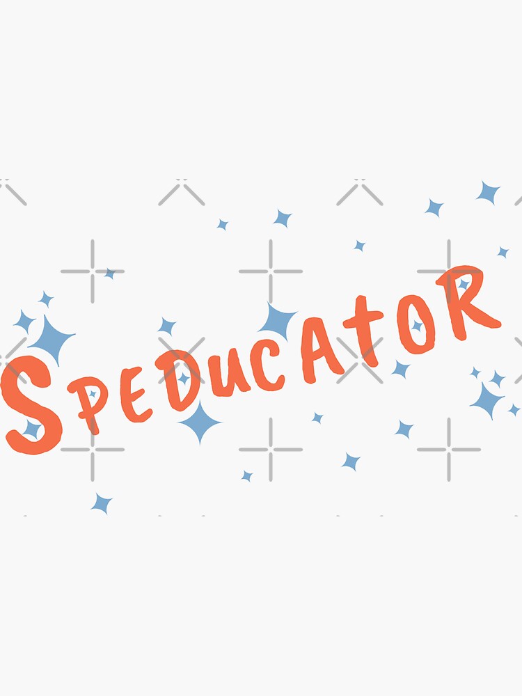 "Speducator.sped squad.back to school.funny teacher gift." Sticker for ...