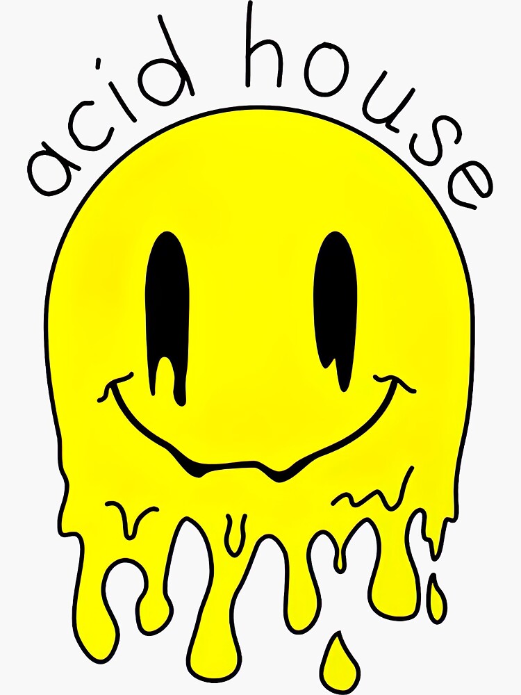 "Acid House Smiley Face" Sticker for Sale by Jadeci | Redbubble