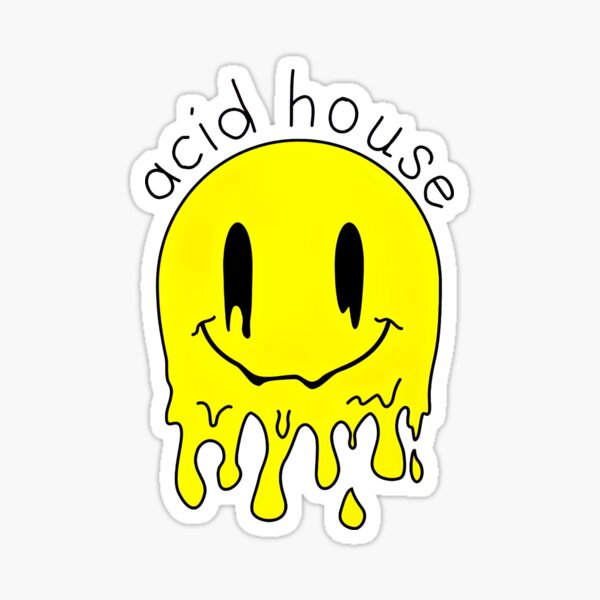 "Acid House Smiley Face" Sticker for Sale by Jadeci | Redbubble