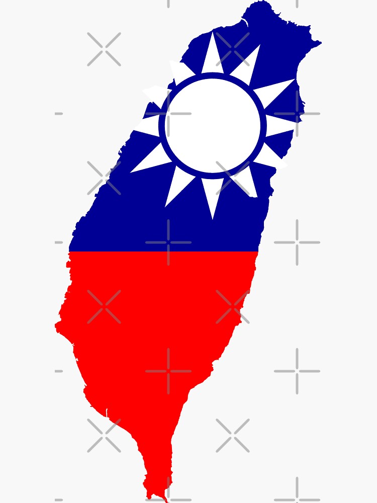 "Taiwan Flag Map" Sticker by limitlezz | Redbubble