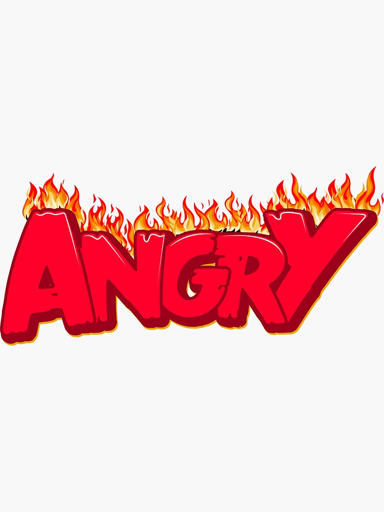 "ANGRY Motif Design" Sticker for Sale by MotifDesign | Redbubble