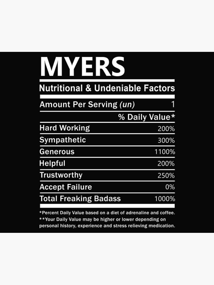 "Myers Myers Name T Shirt - Myers Nutritional and" Mouse Pad by ...