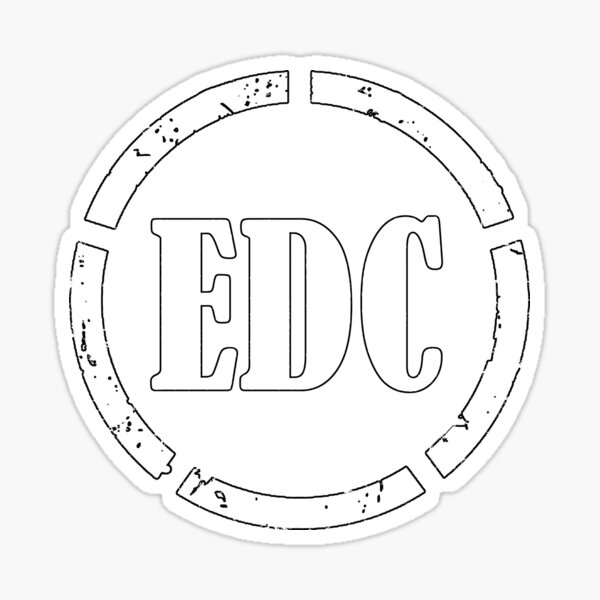 "EDC Every Day Carry (white circle design)" Sticker for Sale by ...