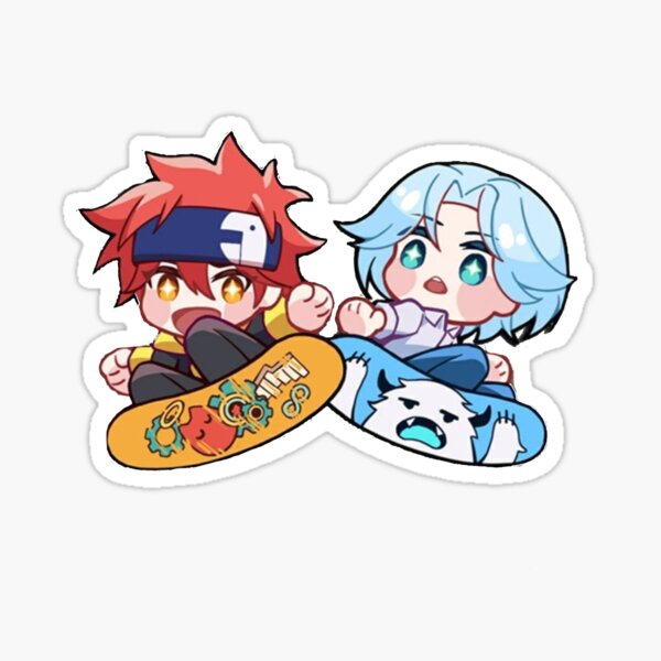 "Reki and Langa Snowboarding Fan Art " Sticker for Sale by Anime ...