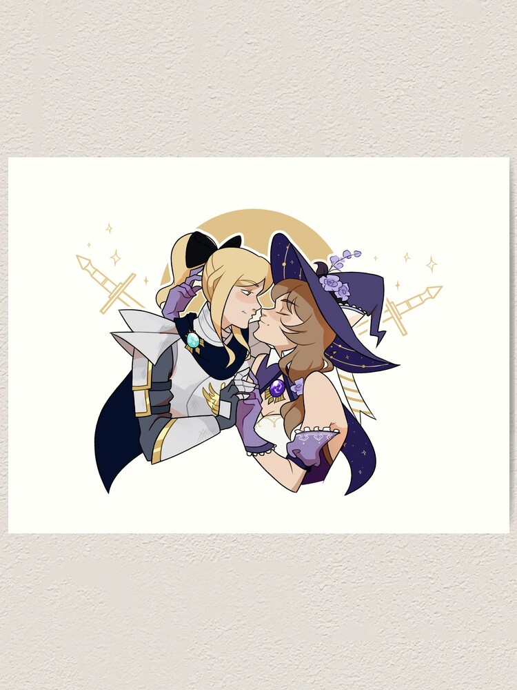 "Jean and Lisa Genshin Impact" Art Print for Sale by iampompeii | Redbubble