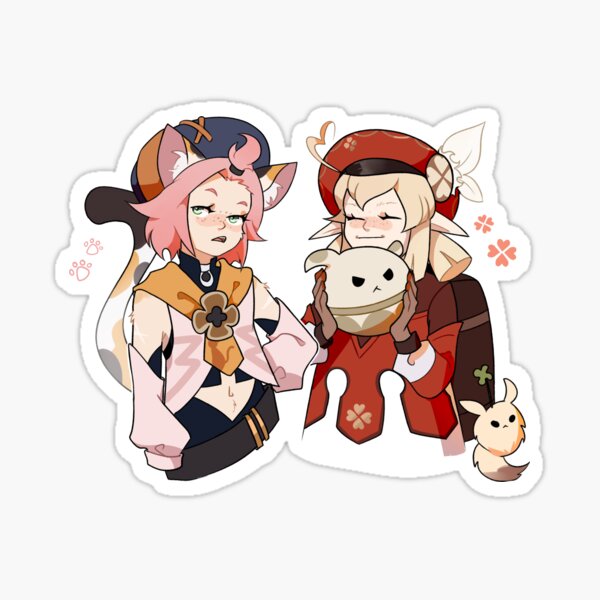 "Klee and Diona Genshin impact" Sticker for Sale by iampompeii | Redbubble