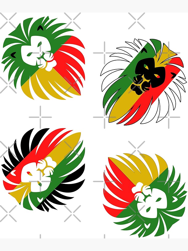 "Rasta Reggae Lion Sticker Pack" Poster for Sale by Onewivnacher ...