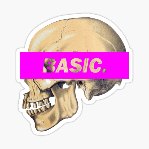 "Basic" Sticker for Sale by inevitabiliTee | Redbubble