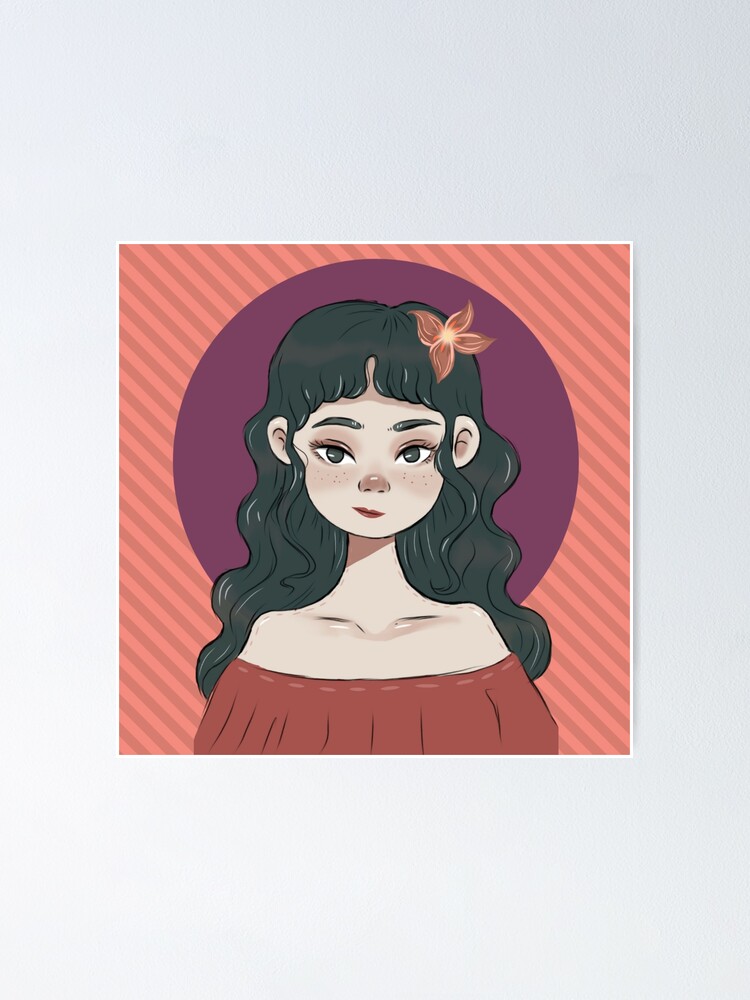"Aesthetic Curly Pretty Girl " Poster by allyzza | Redbubble