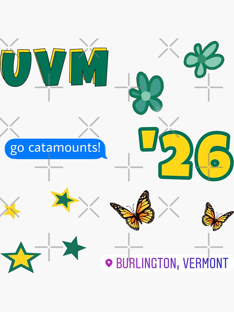 "UVM Class of 26 Sticker Pack" Sticker for Sale by brookeee101 | Redbubble