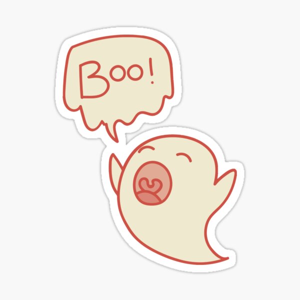 "Boo! by Cute Ghost | Halloween" Sticker for Sale by weloved | Redbubble
