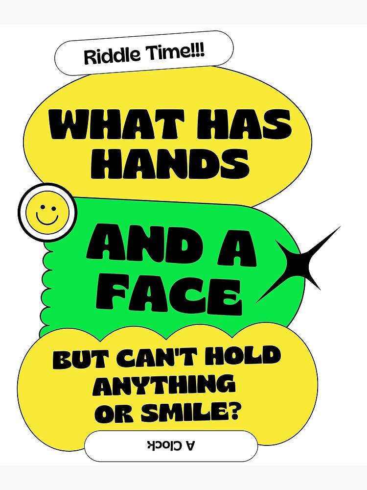 "Cool Riddles For Kids: What Has Hands And A Face But Can't Hold ...