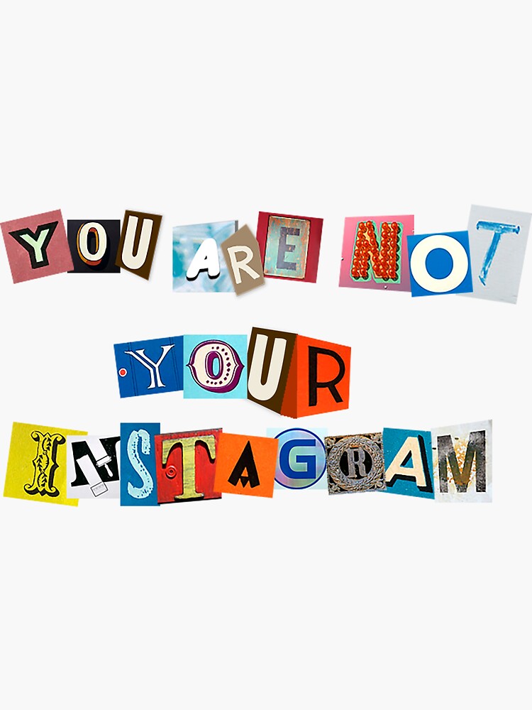 "You are not your instagram (papercut)" Sticker for Sale by Astro-Eros ...
