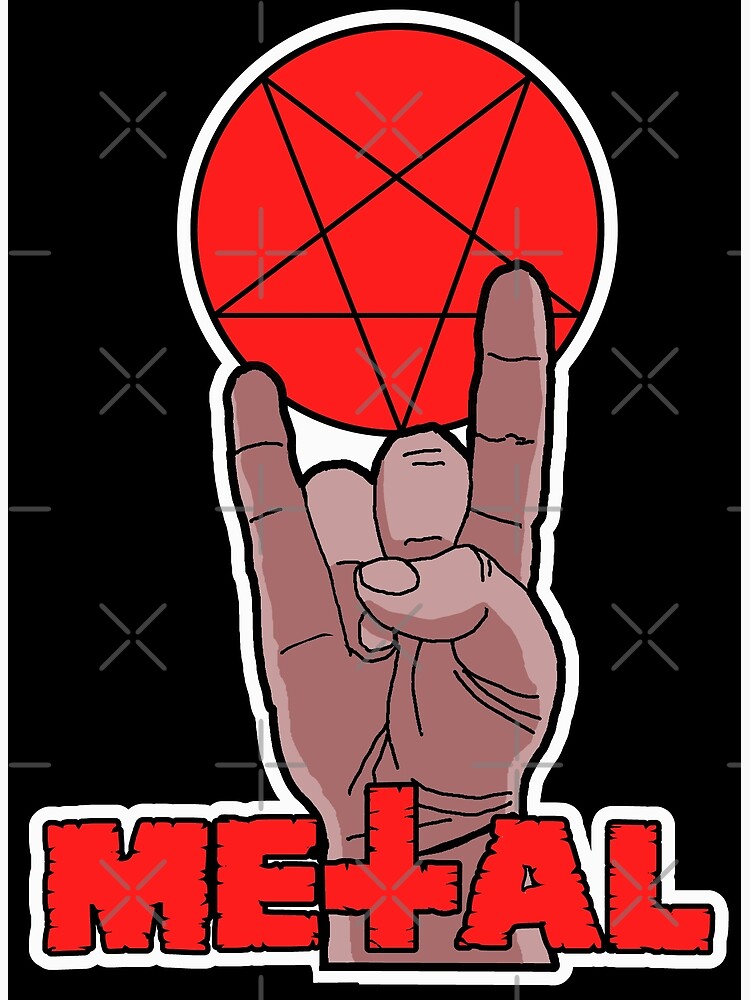 "Heavy Metal Hand Sign--The Horns!" Poster by SCHPiDAUU | Redbubble