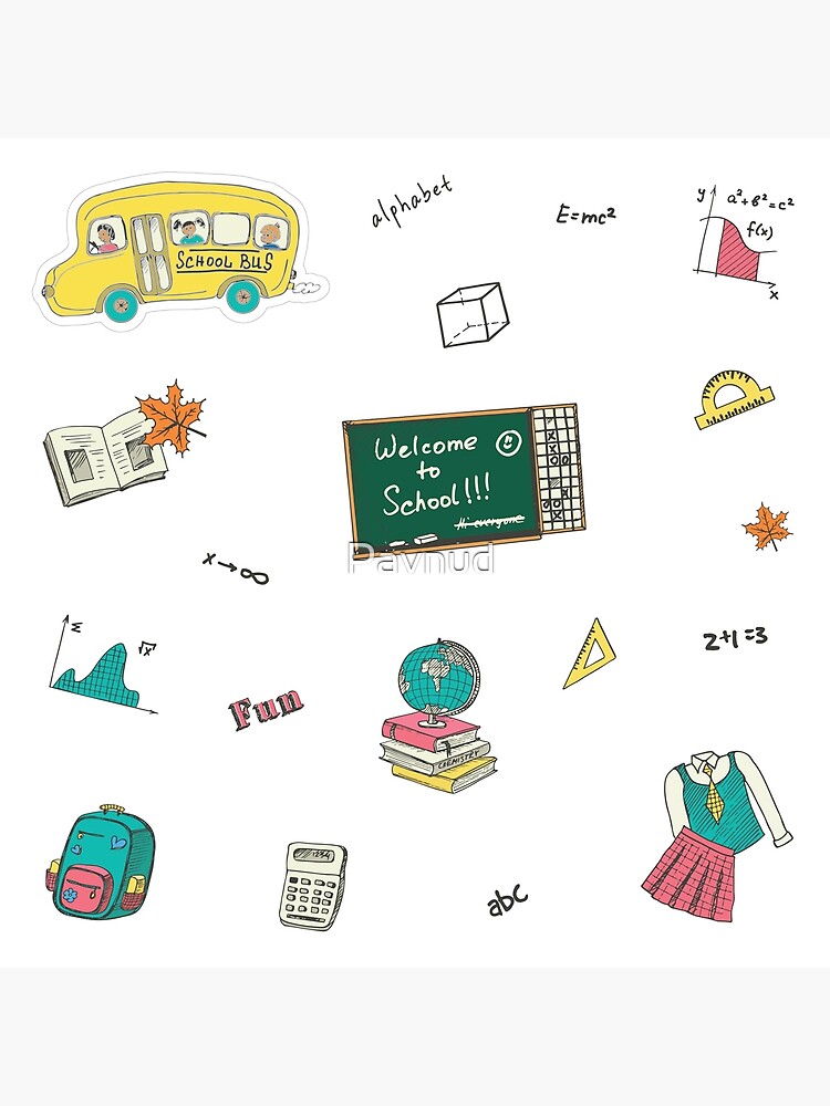 "School Subject Sticker Pack" Poster for Sale by Pavnud | Redbubble